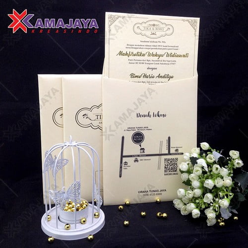 Model Undangan Pernikahan Minimalis Kamajaya Kreasindo